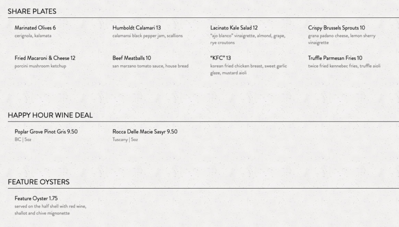 Ultimate Vancouver Happy Hour List