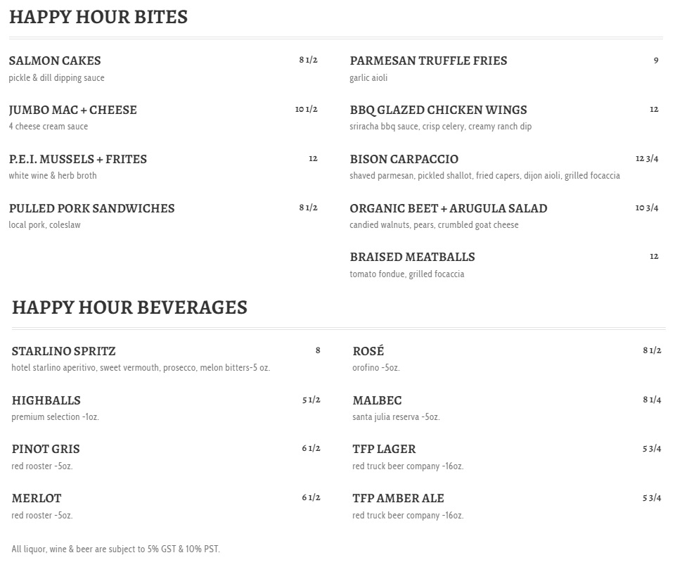 Ultimate Vancouver Happy Hour List [UPDATED 2023]