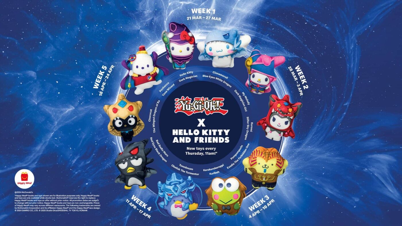 McDonald's Epic Crossover: Yu-Gi-Oh Meets Hello Kitty in New Happy Meal ...