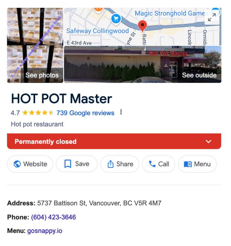 Highly Rated Hot Pot Chain Restaurant Quietly Shuts Down Only Vancouver Location After 5 Years