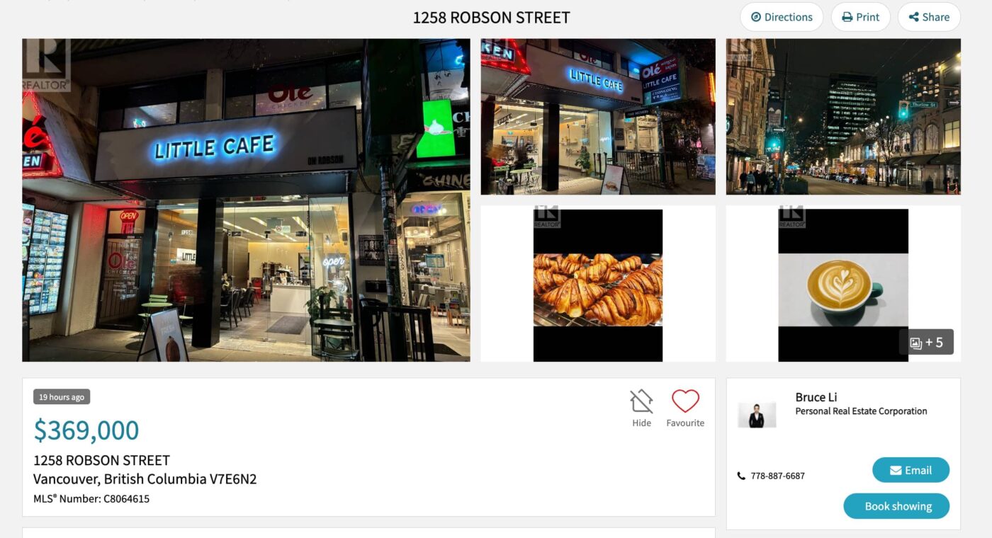 Popular Downtown Vancouver Cafe Spotted For Sale After 2 Years