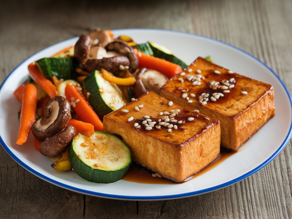 Easy Golden Seared Tofu with Stir-Fried Vegetables Recipe | Vancouver ...