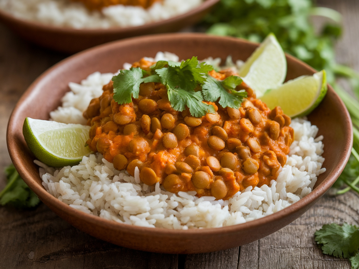 Easy Spiced Lentil Curry Bowl with Coconut Milk Recipe | Vancouver Food ...
