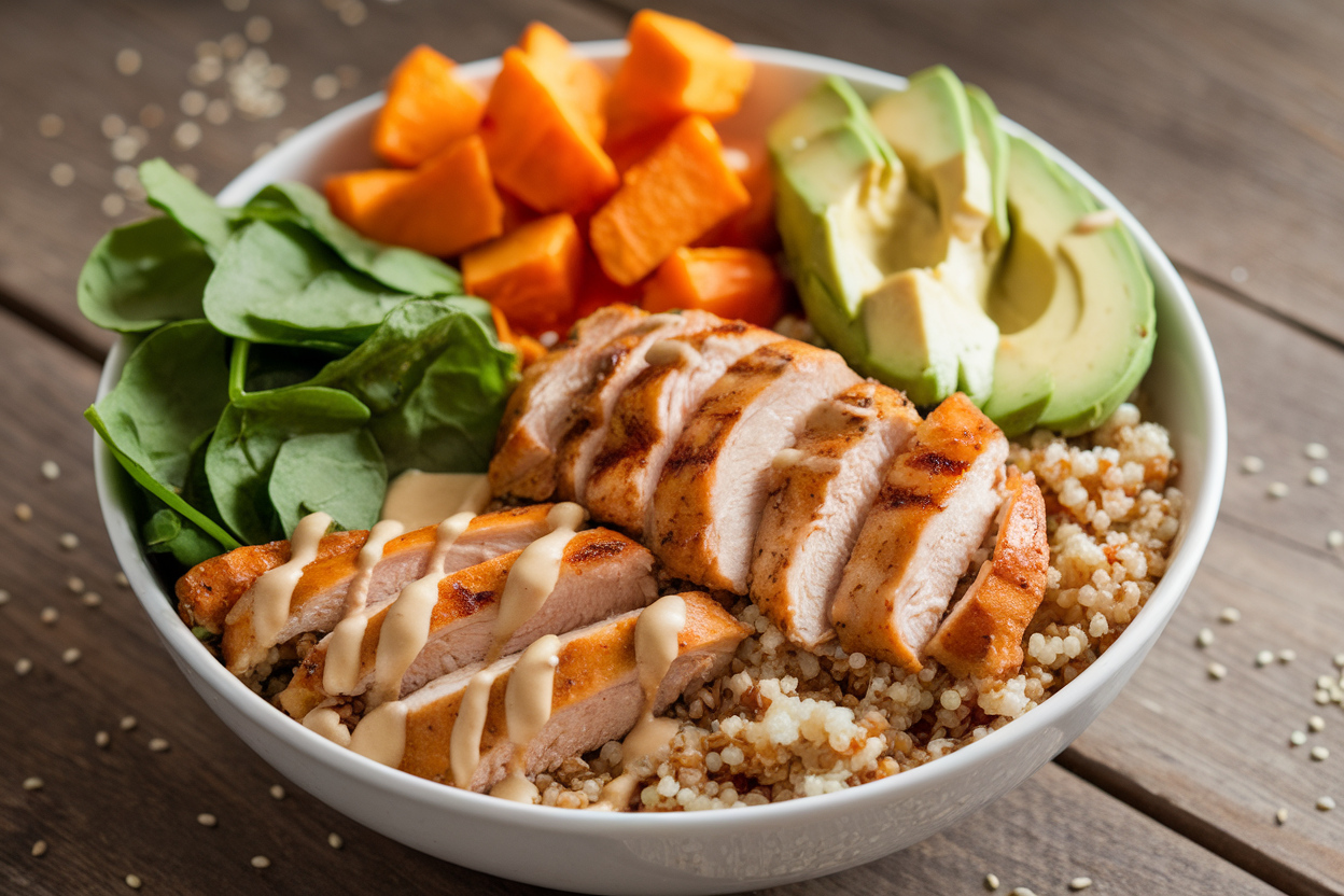 Easy Healthy Grilled Chicken Buddha Bowl Recipe | Vancouver Food Blog