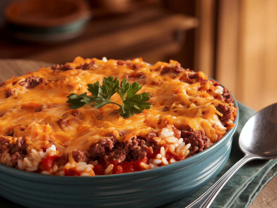 Easy Cheesy Beef and Rice Casserole Recipe | Vancouver Food Blog