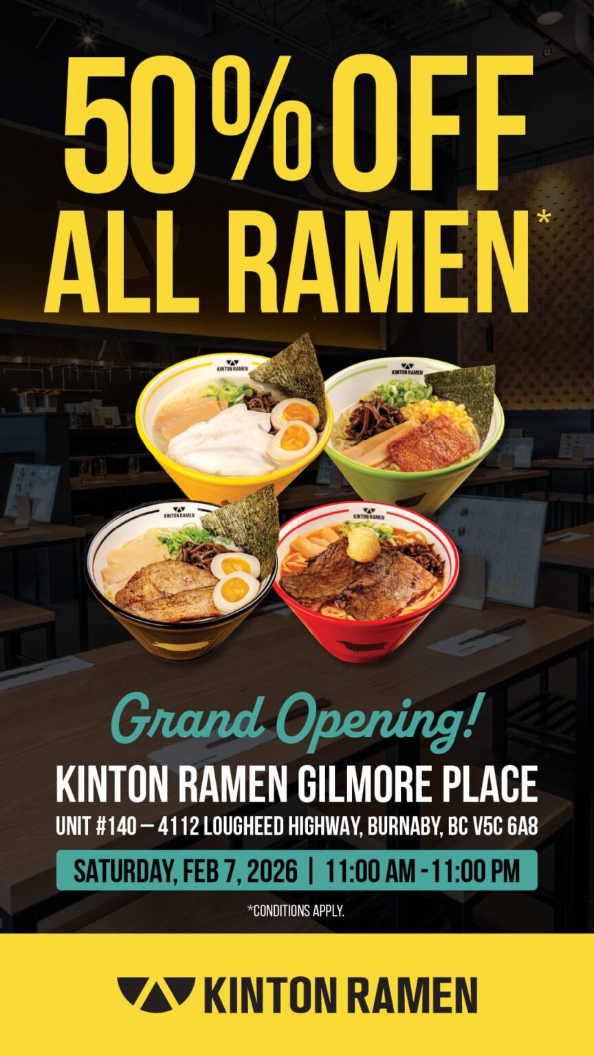 50% OFF: Kinton Ramen To Celebrate Grand Opening New Burnaby Location